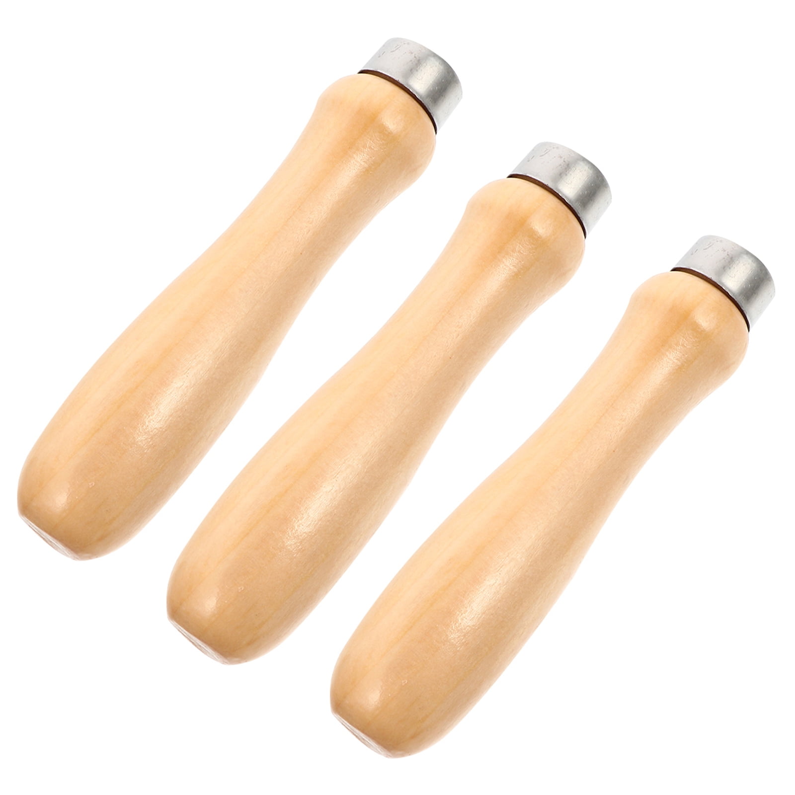3 Pcs Garage Tool Accessory Nut File Handle Wood Handles Replacements ...