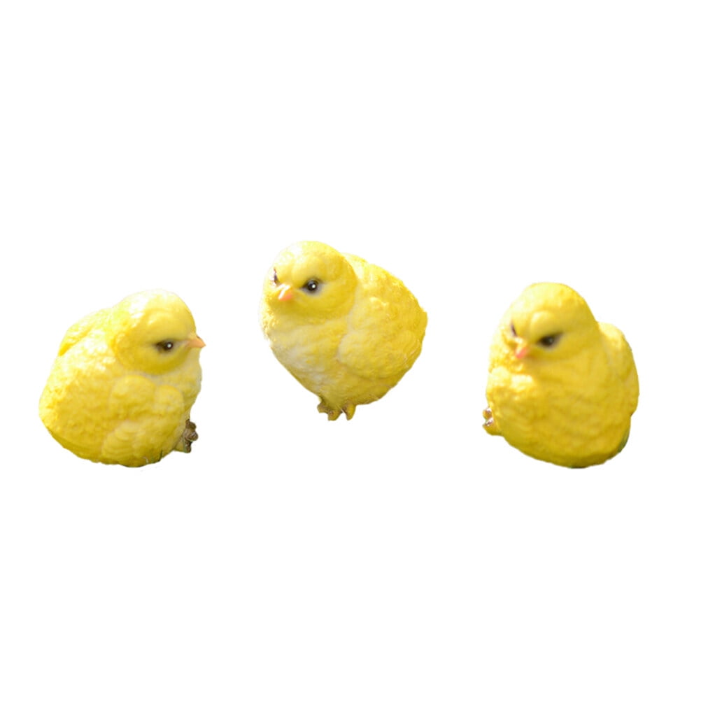 3 Pcs Garden Ornament Suitable For Outdoor Decoration Rabbits Decor Chicken Statues Lawn