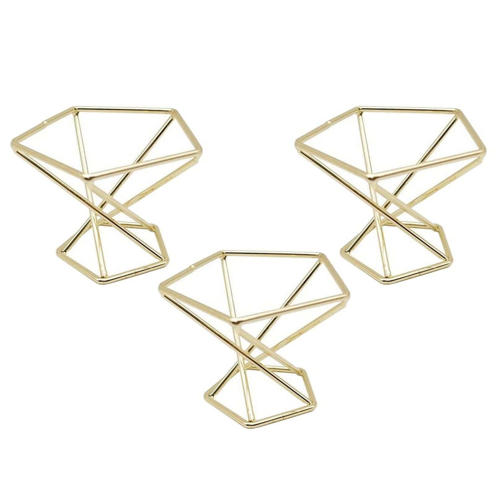 3 Pcs Geometric Air Plant Holder Airplants Rack Metal Plants Stand ...