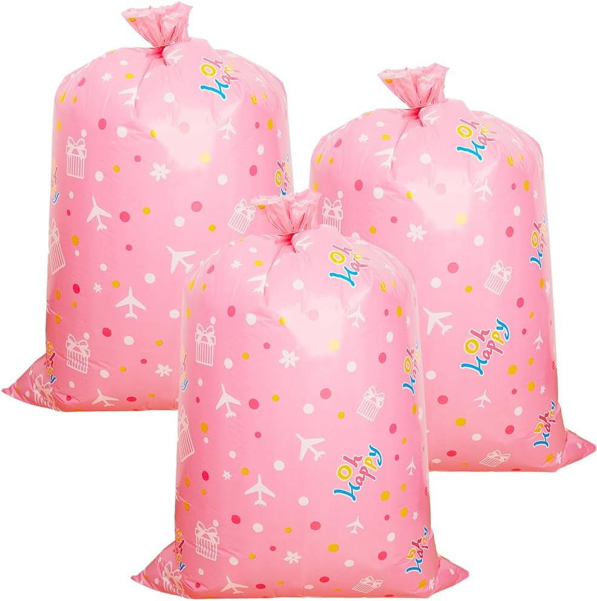 3 Pcs Gift for Christmas Bag Gift Bags Pink Plastic Large Capacity ...
