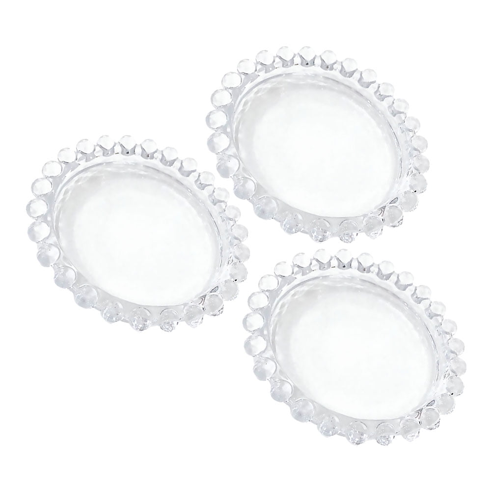 3 Pcs Glass Storage Tray Sushi Food Display Dish Glass Food Dish ...