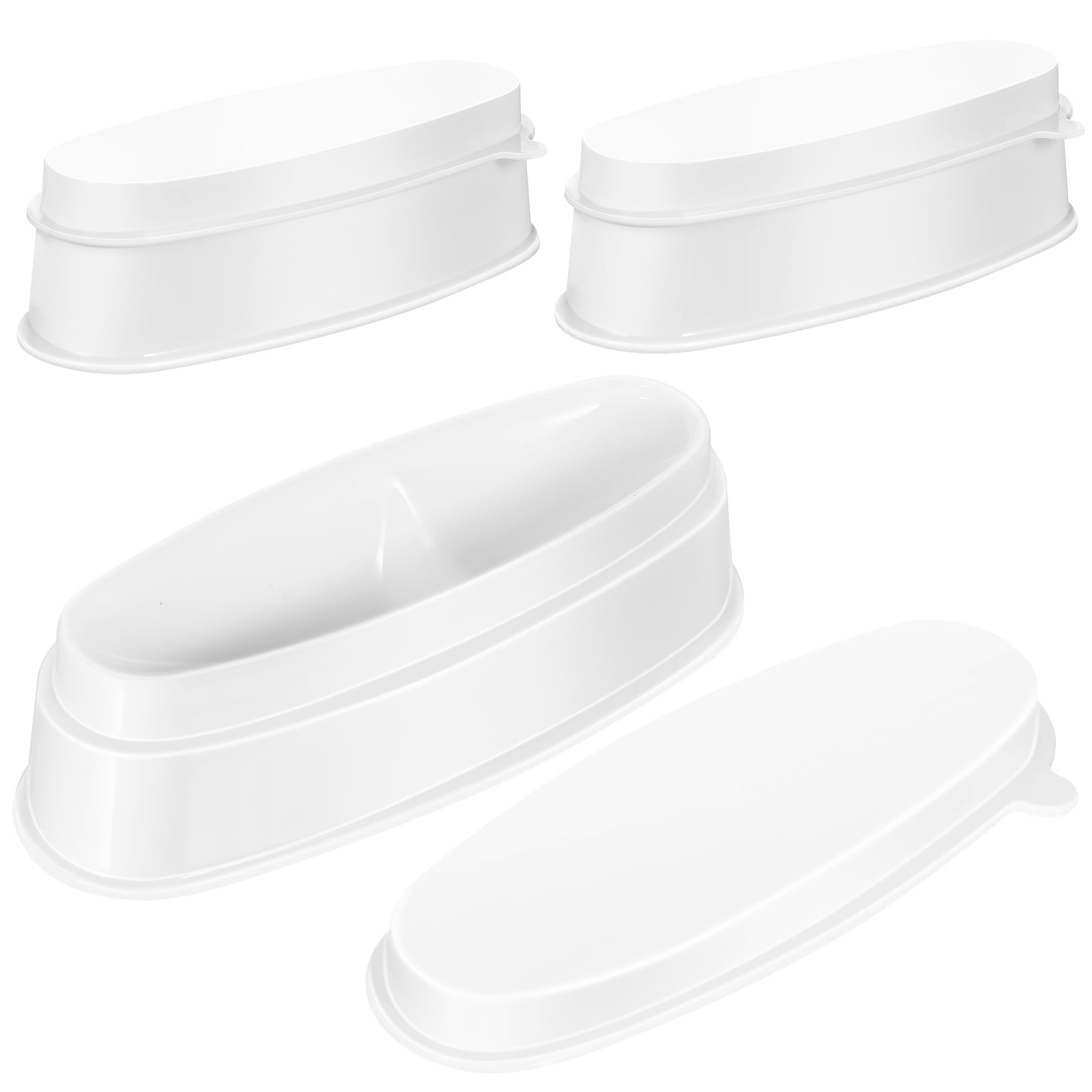 3 Pcs Glitter Tray Dip Nail Powder Jar Art Decor Storage Container ...