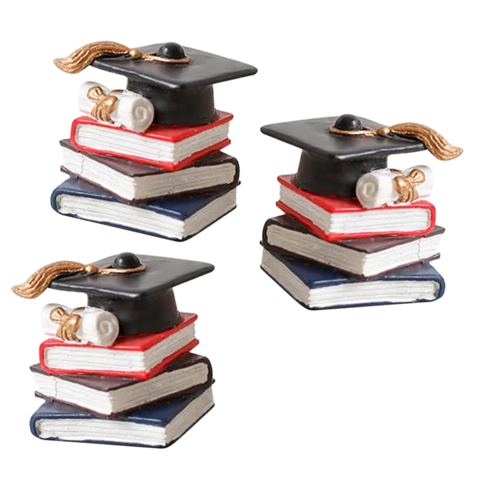 3 Pcs Graduation Cake Decorating Cake Picks Grad Hat Cake Topper ...