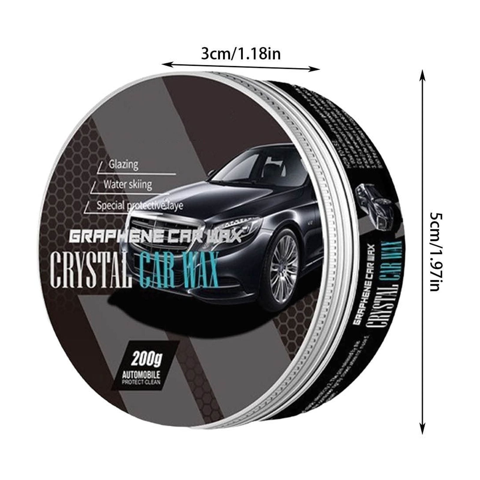 3 Pcs Graphene Car Wax Solid Paste - Titanium Ceramic Wax for Long ...