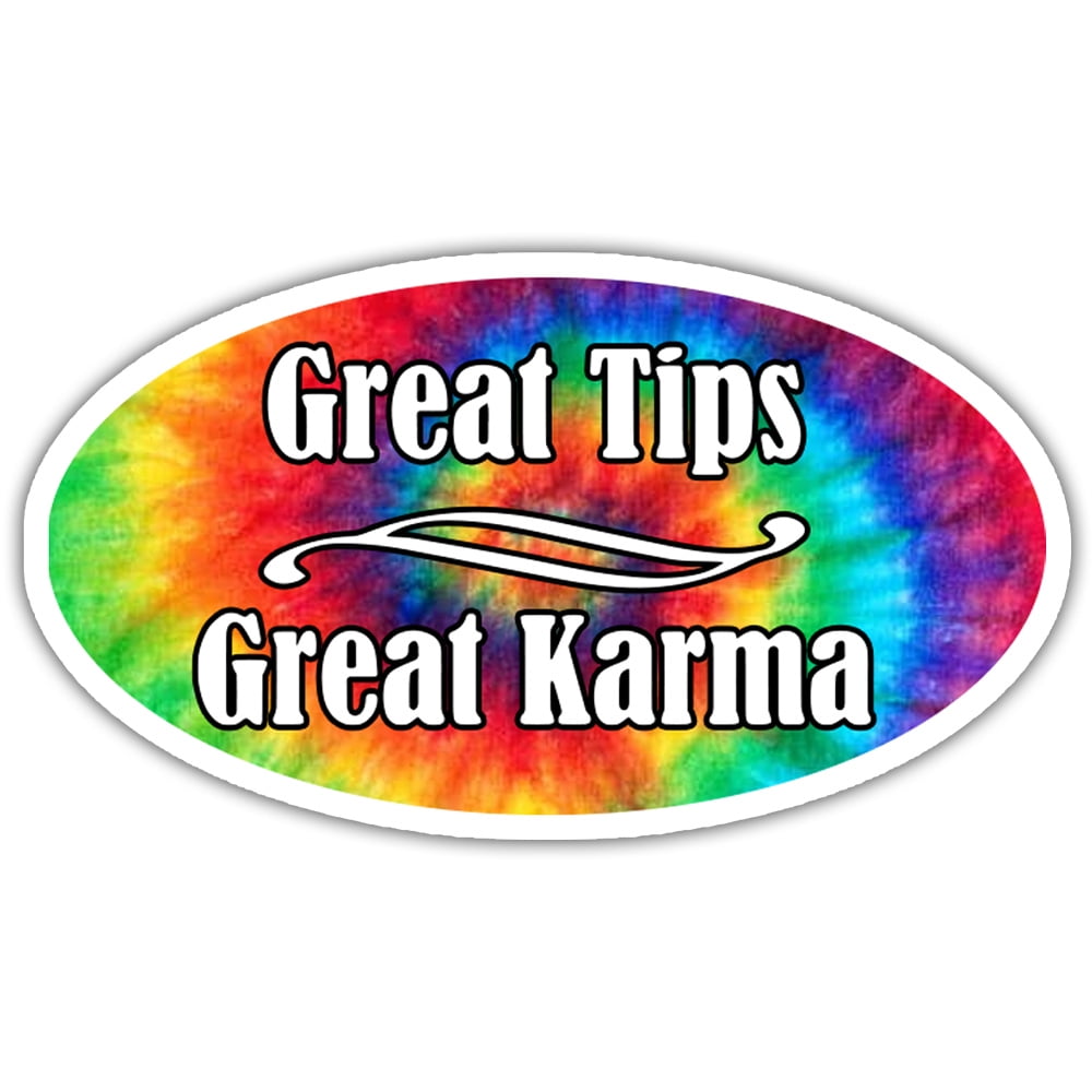 3 Pcs - Great Tips Great Karma Sticker Tip Jar Stickers 3"x4" Stickers ...