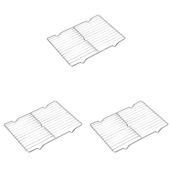 3 Pcs Grilling Rack Heavy Duty Wire Grate 6.14 x 10.62 Inch, Oven ...