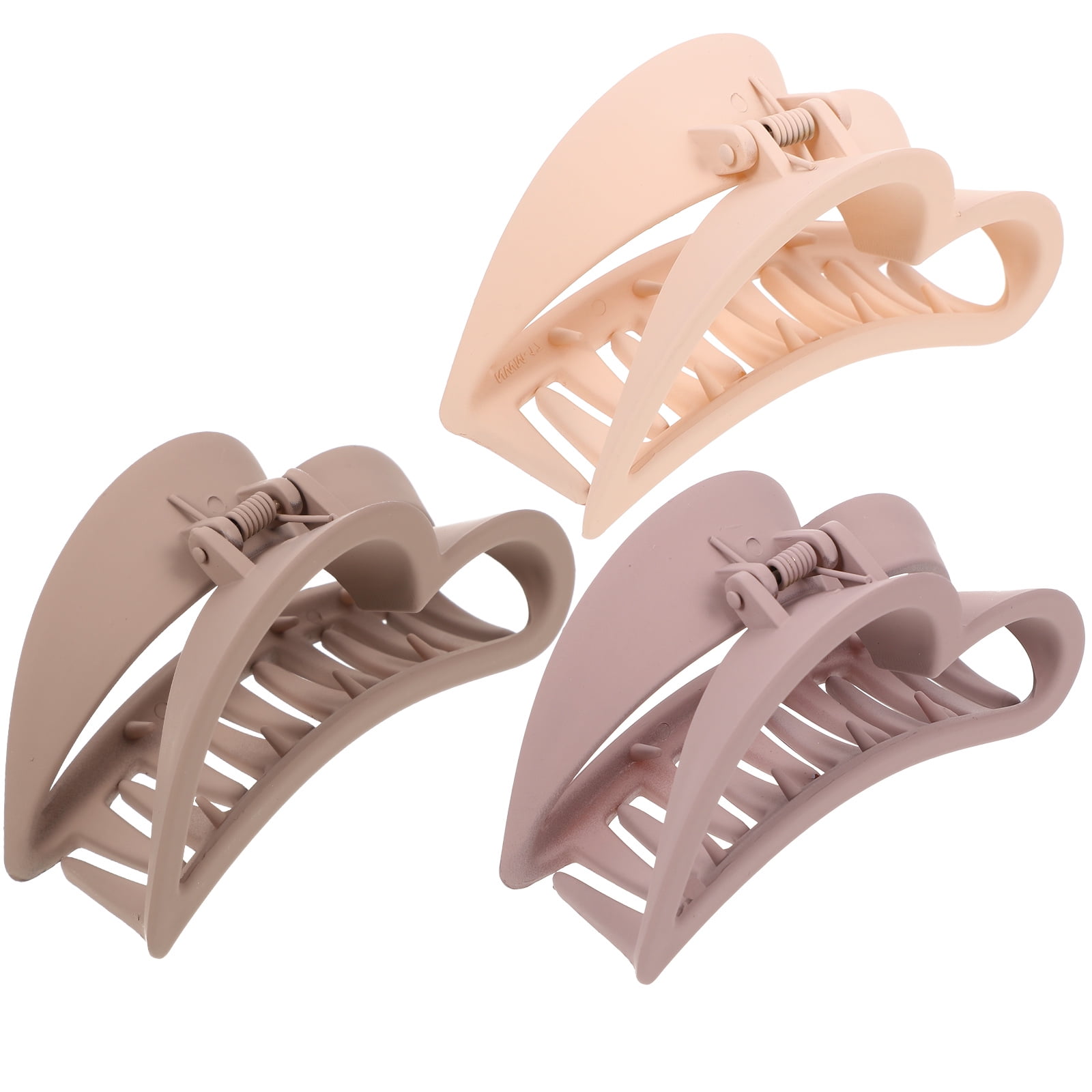 3 Pcs Grip Back Hair Clip Jaw Clips for Heart Claw Pin Barrettes Cute ...