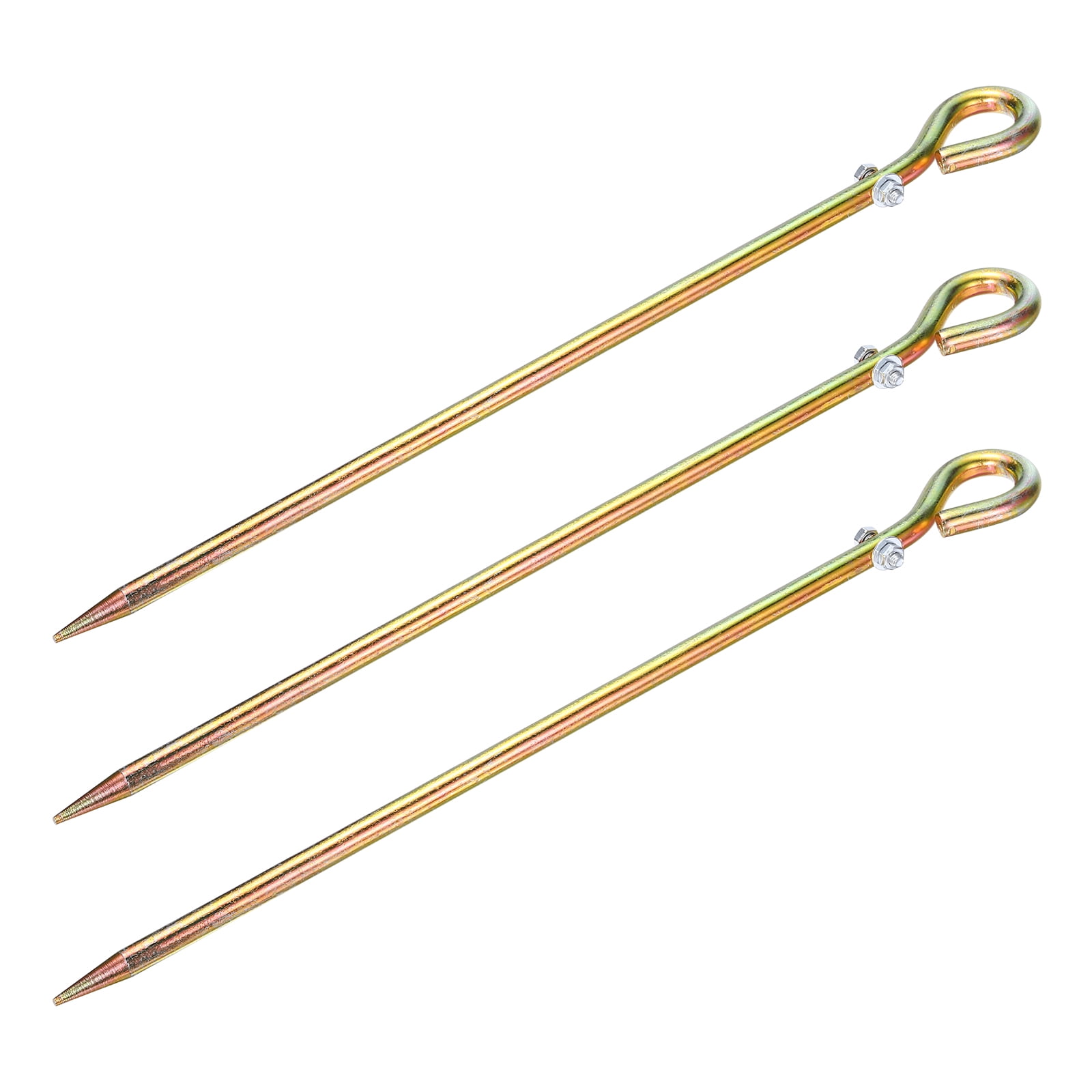 3 Pcs Ground Rod Colored Zinc Galvanized Grounding Pin 1.44ft for ...