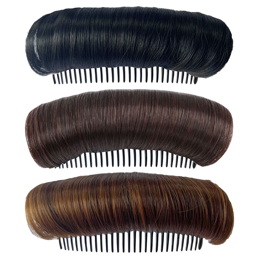 3 Pcs Hair Extension Padding Accessory Invisible Fluffy Curly Wig Roots ...