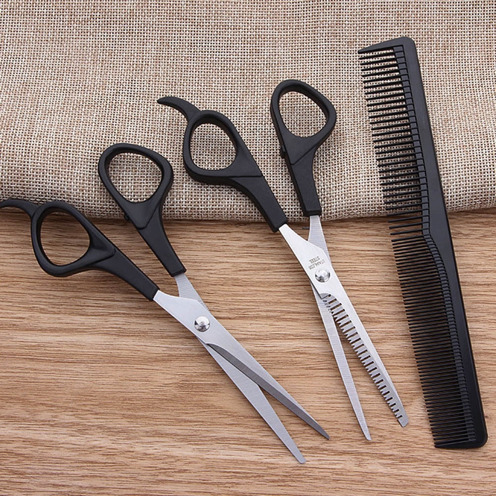 JTWEB Hair Cutting Shears, 3 Pcs Hairdressing Set with Comb, Stainless ...