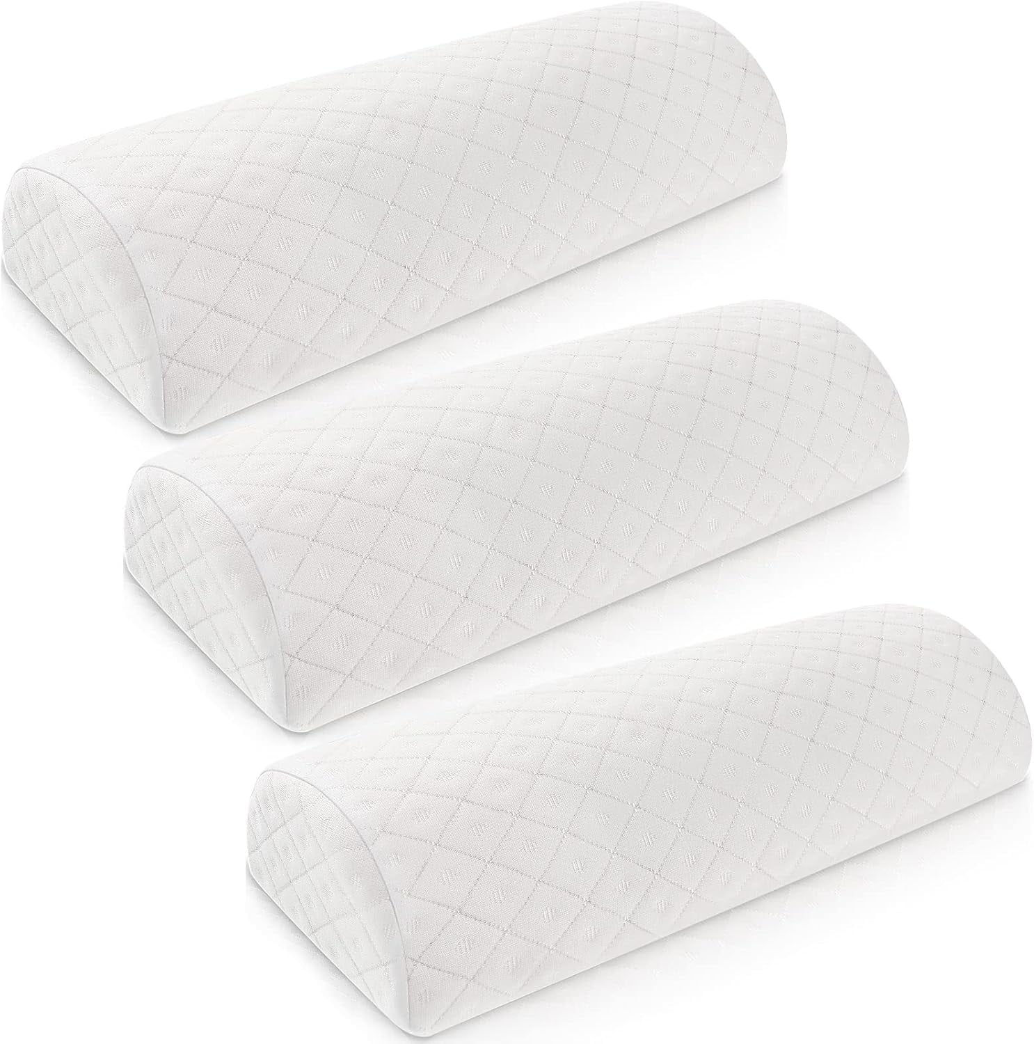 3 Pcs Half Moon Bolster Pillow for Legs Memory Foam Leg Pillows for ...