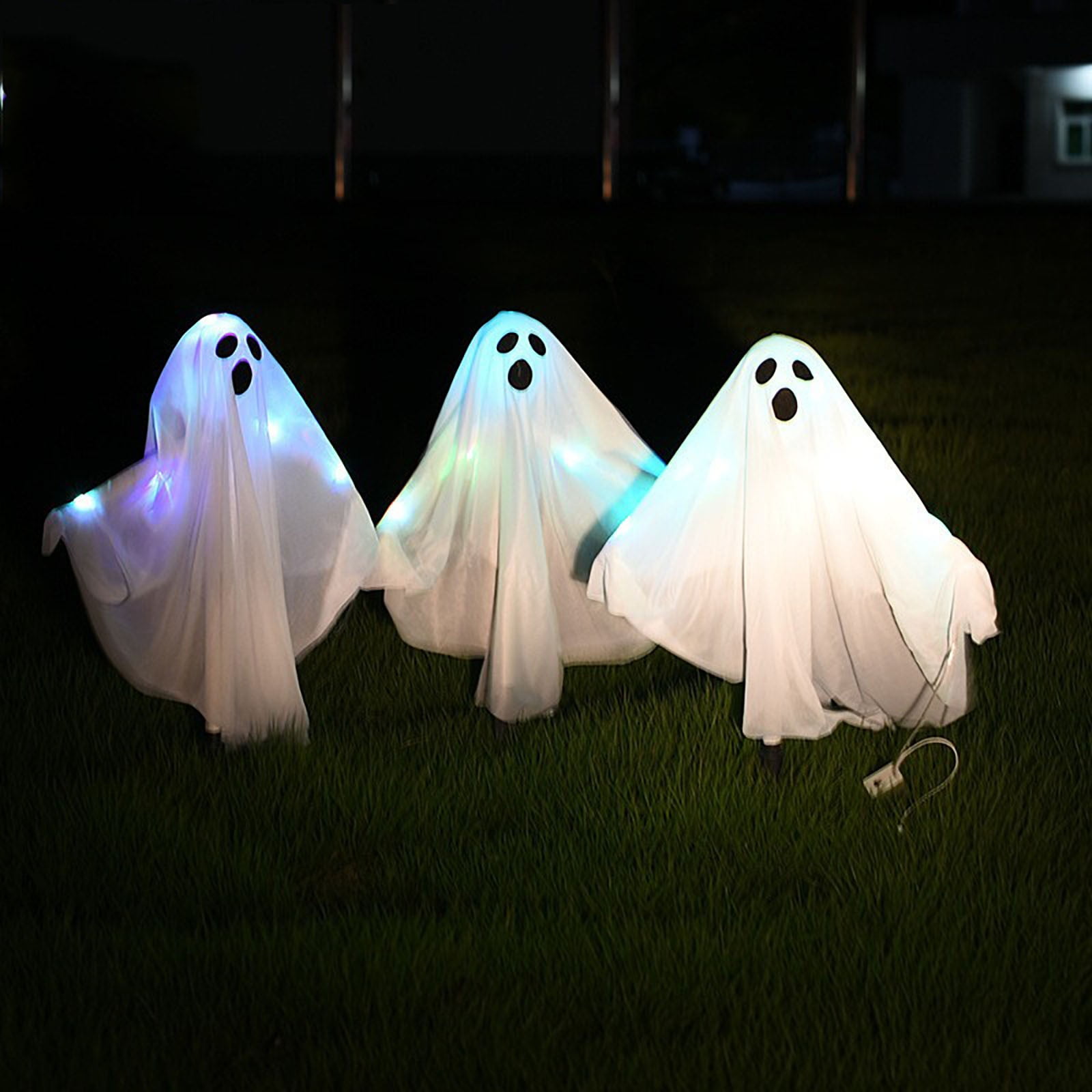 3 Pcs Halloween Decorations Ghosts for the Front Porch Courtyard Cute ...