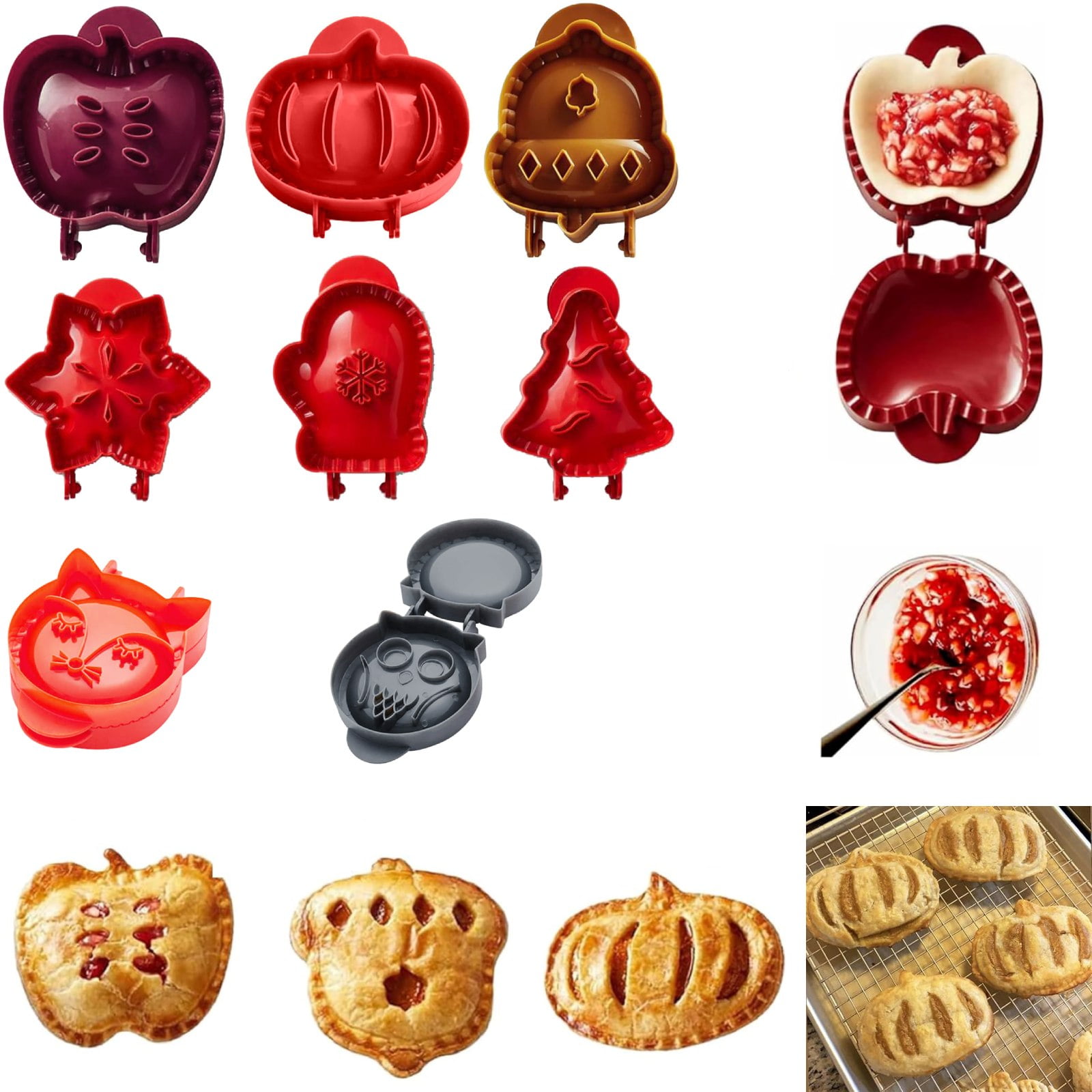 3 Pcs Hand Pie Press Mold Maker for Baking,Mini Pocket Pie Molds for ...