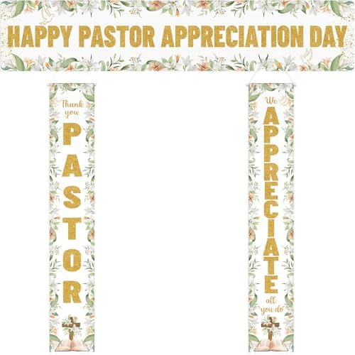 3 Pcs Happy Pastor Appreciation Day Banner We Appreciate Thank You ...