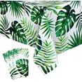 3 Pcs Hawaiian Luau Party Tablecloth Tropical Palm Leaves Table Covers ...