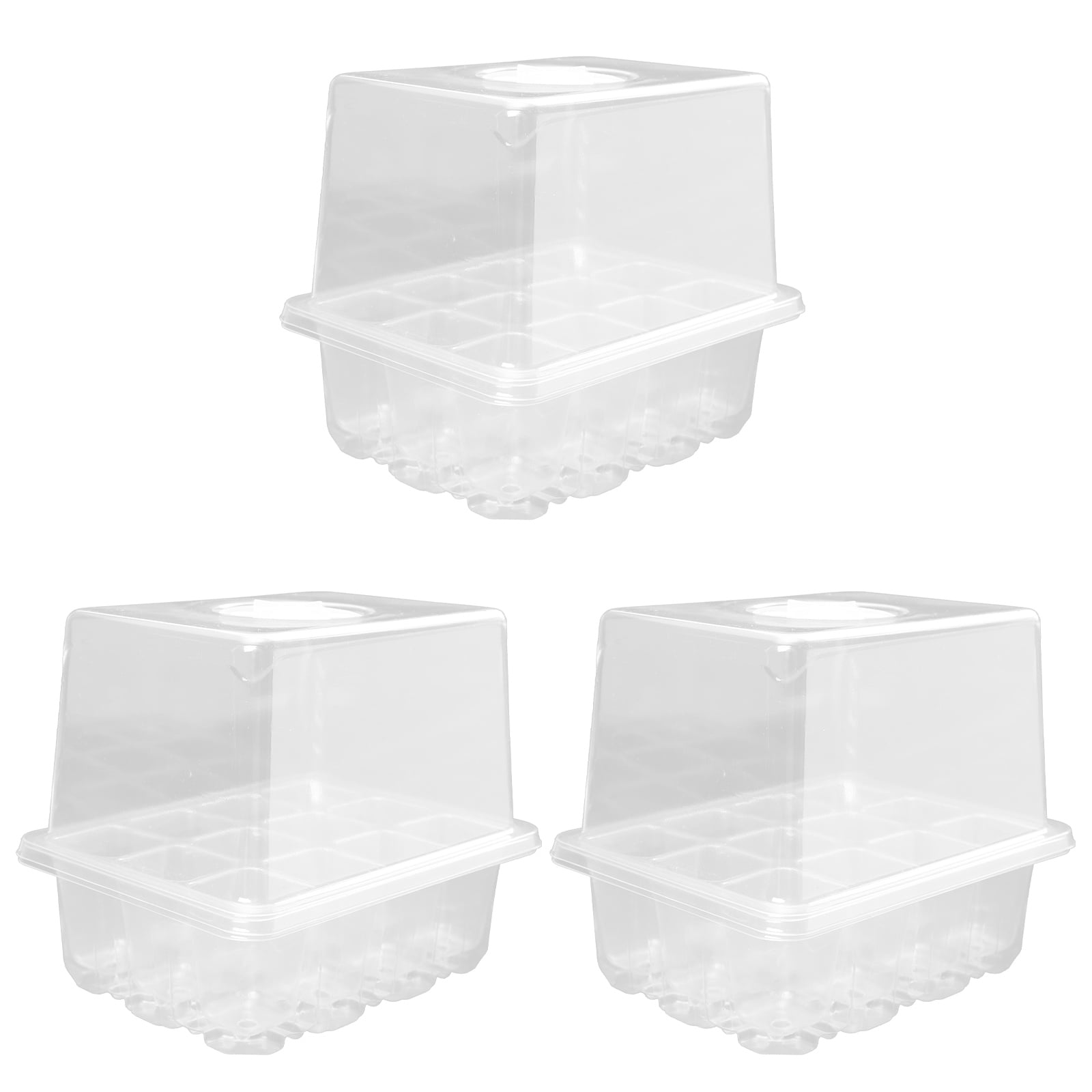 CIMAXIC 3Pcs Transparent Plastic Germination Trays for Indoor Planting ...