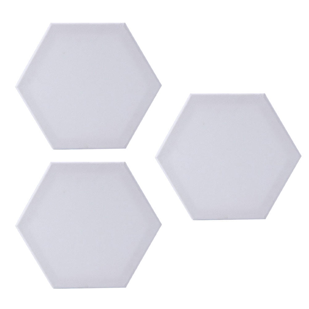3 Pcs Hexagon Board Artist Canvas Boards Cotton Canvas Board Shape ...