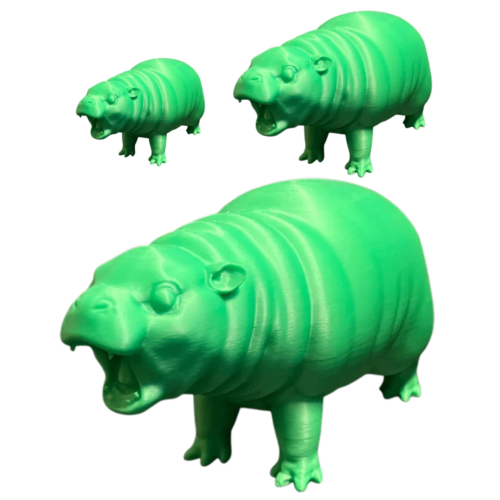 3 Pcs Hippo Figurine Resin Mini Hippo Statue Portable Hippopotamus ...