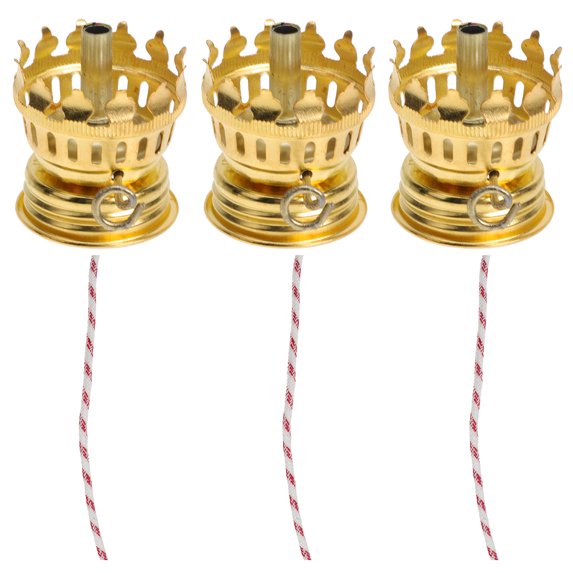 3 Pcs Home Kerosene Lamp Dimmer Tool Oil Reduction Ring Flame Golden ...