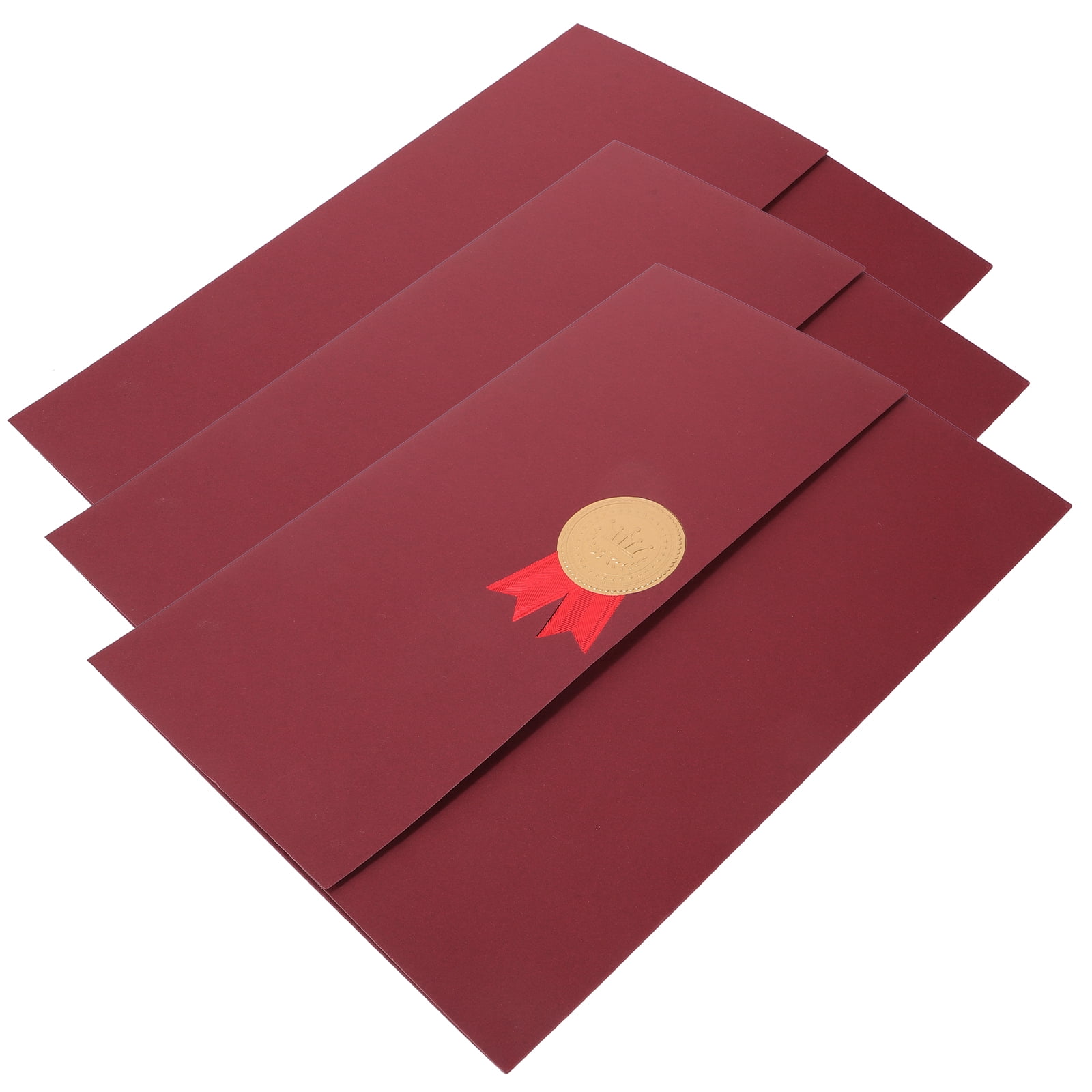 Dark Red Certificate Cover Certificates Envelopes Great for Home Office ...