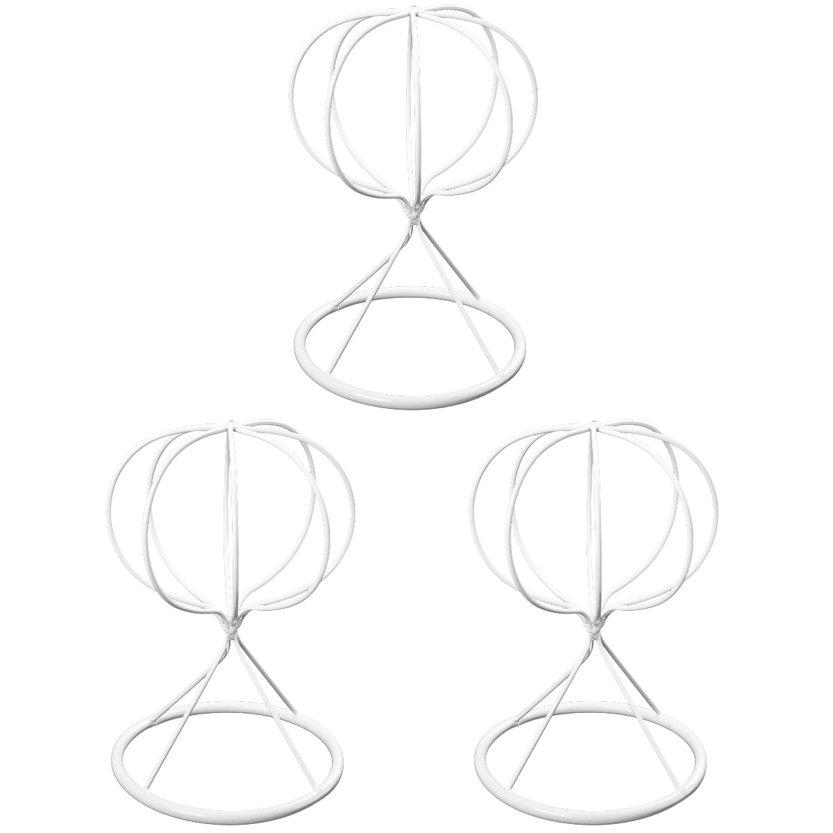 3 Pcs Hooks Desktop Stand Wrought Iron Hat Rack Collection Display ...