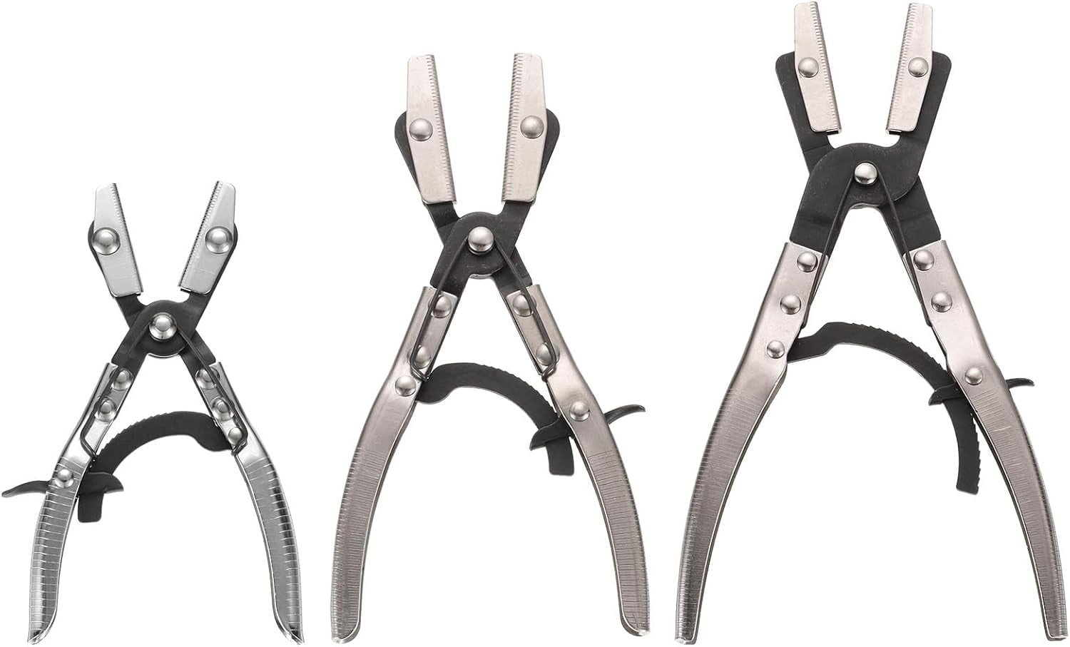 3 Pcs Hose Pinch Off Pliers 8" 10" 12" Carbon Steel Automatic Locking ...