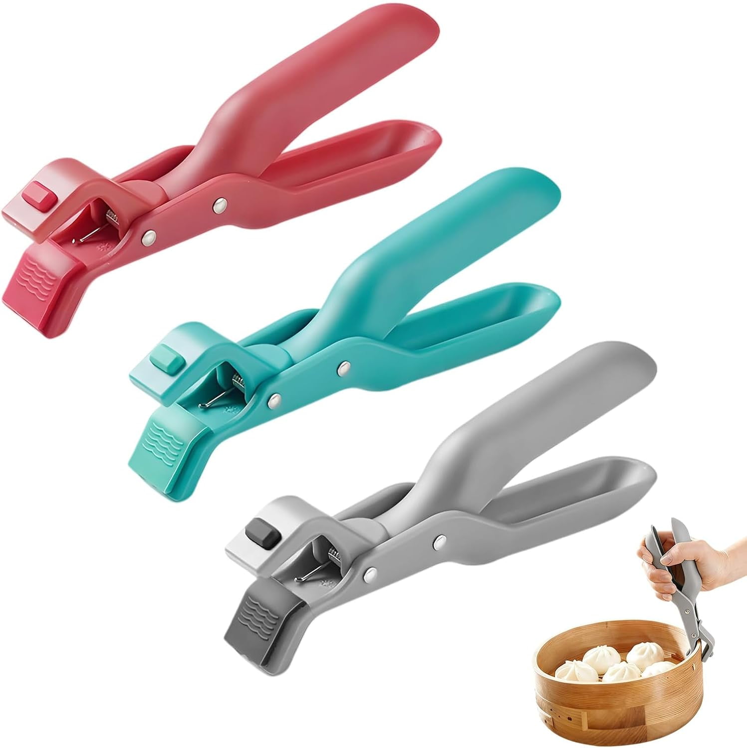 3 Pcs Hot Plate Grippers,Upgraded Multi Purpose Hot Plate Gripper, Anti ...