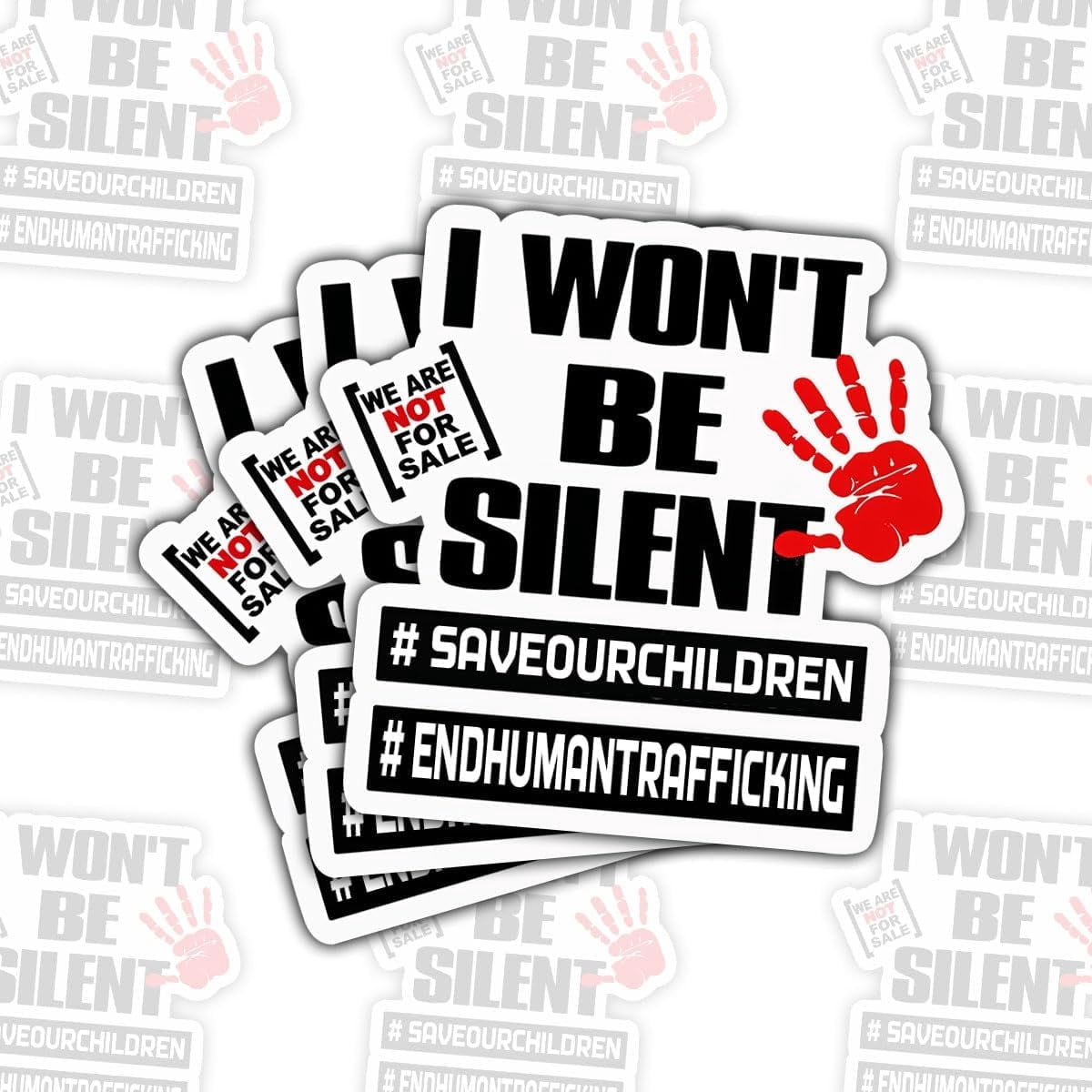 3 Pcs I Won't Be Silent Save Our Children End Human Trafficking Sticker ...
