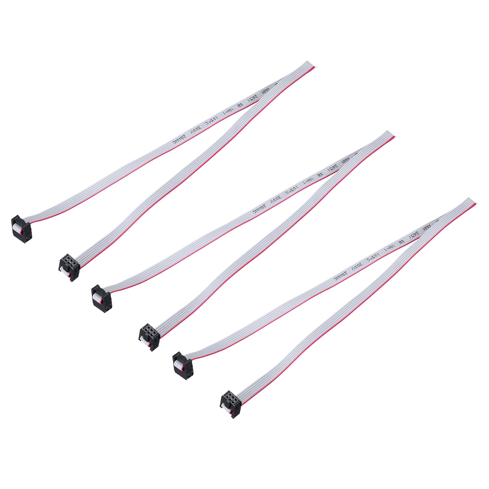 3 Pcs IDC Flat Ribbon Cable, 2.54mm Pitch 7.6mm Width 50cm Long 6 Pin ...