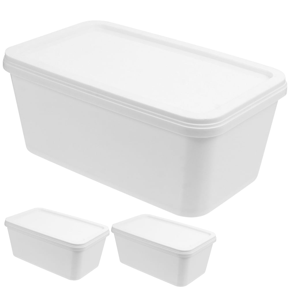 3 Pcs Ice Cream Box Freezer Container for Kitchen Freezer Storage ...