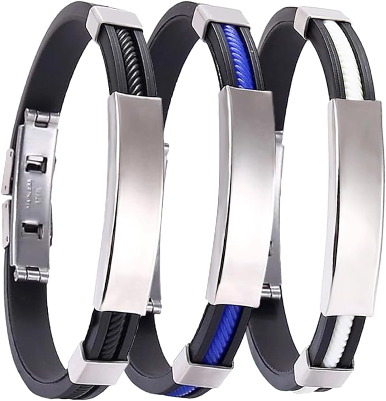 3 Pcs Ion Therapeutic Titanium Wristband Set, Adjustable Therapeutic ...