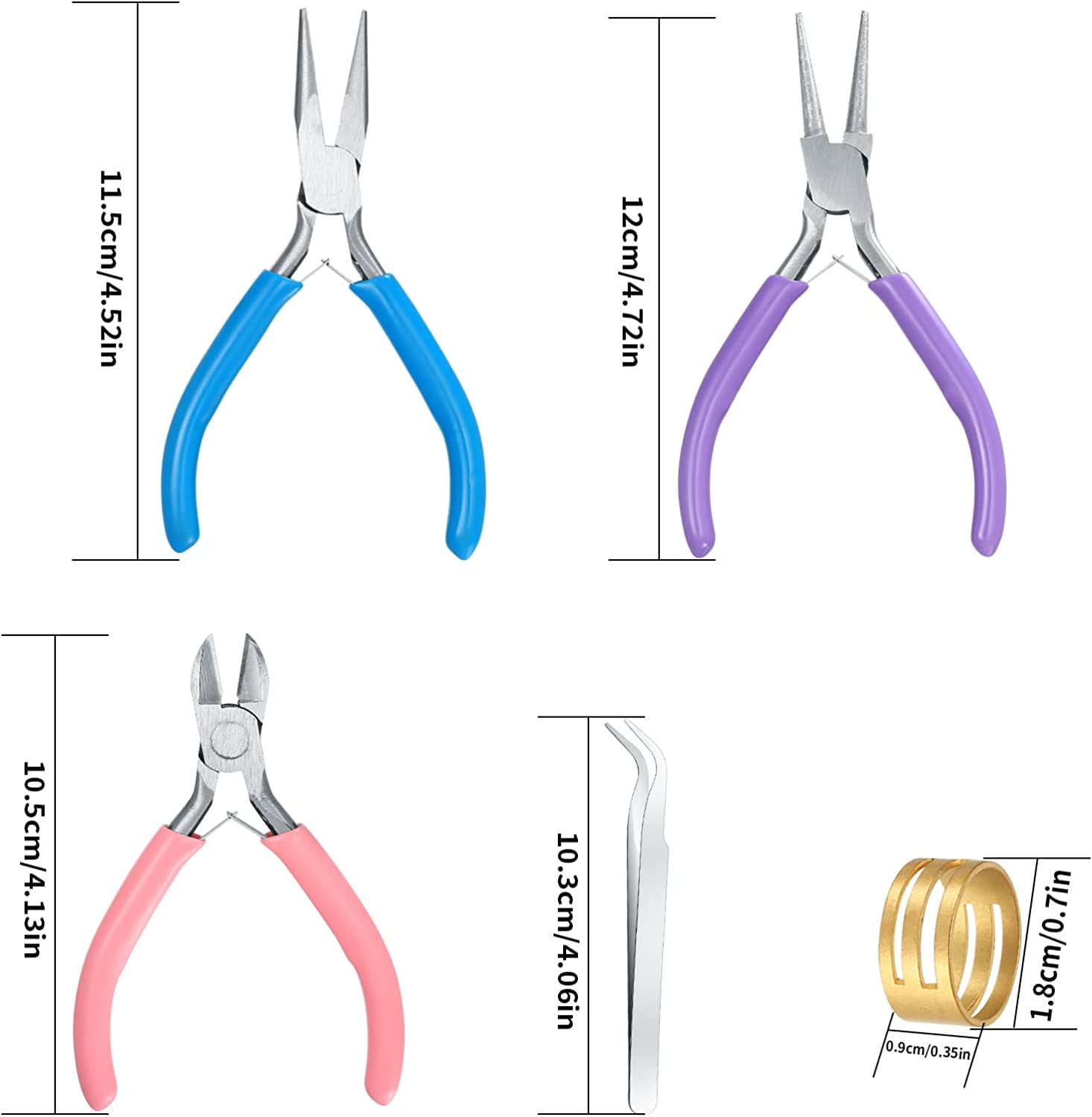 3 Pcs Jewelry Pliers Set, Jewelry Making Tools Pliers Kit, Includes ...
