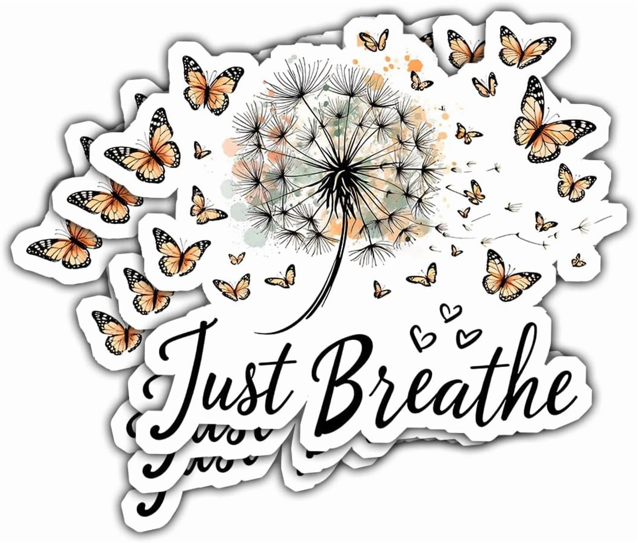 3 Pcs Just Breathe Sticker, Meditation Sticker, Mindfulness Sticker ...