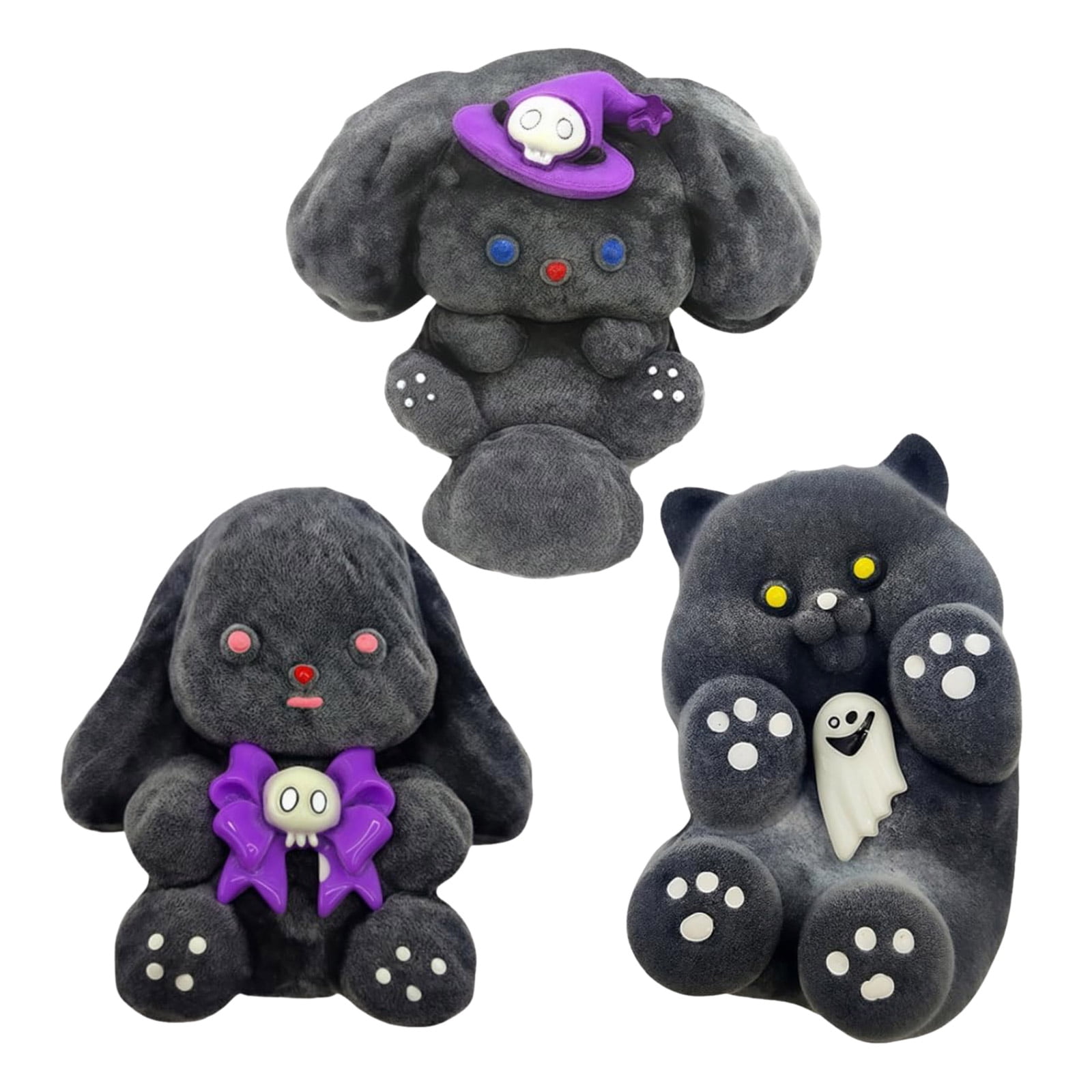 3 Pcs Kawaii Squishy Toys, Super Soft Animal Squeeze Toy, Sticky ...