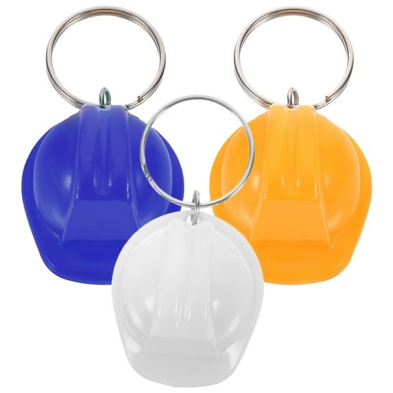 3 Pcs Key Chain Blue Hard Hat Keychain Cute Accessories Keychains for ...