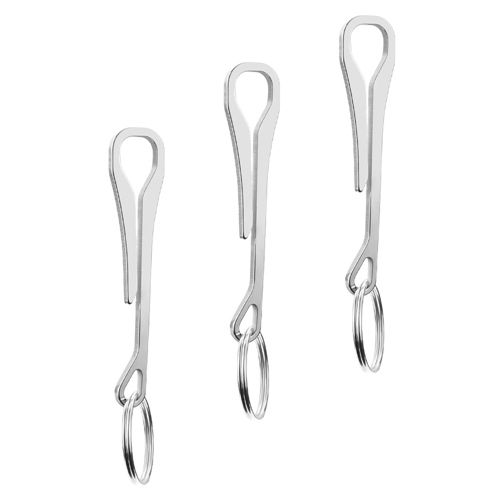 3 Pcs Key Chain Rings Fob Keychain Clip Buckle Outdoor Buckles Hooks ...