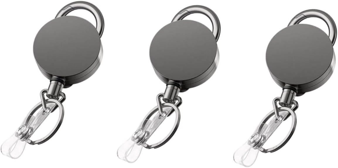 3 Pcs Key Chain Swivel Carabiner Metal Keychain Metal Belt Clip ...