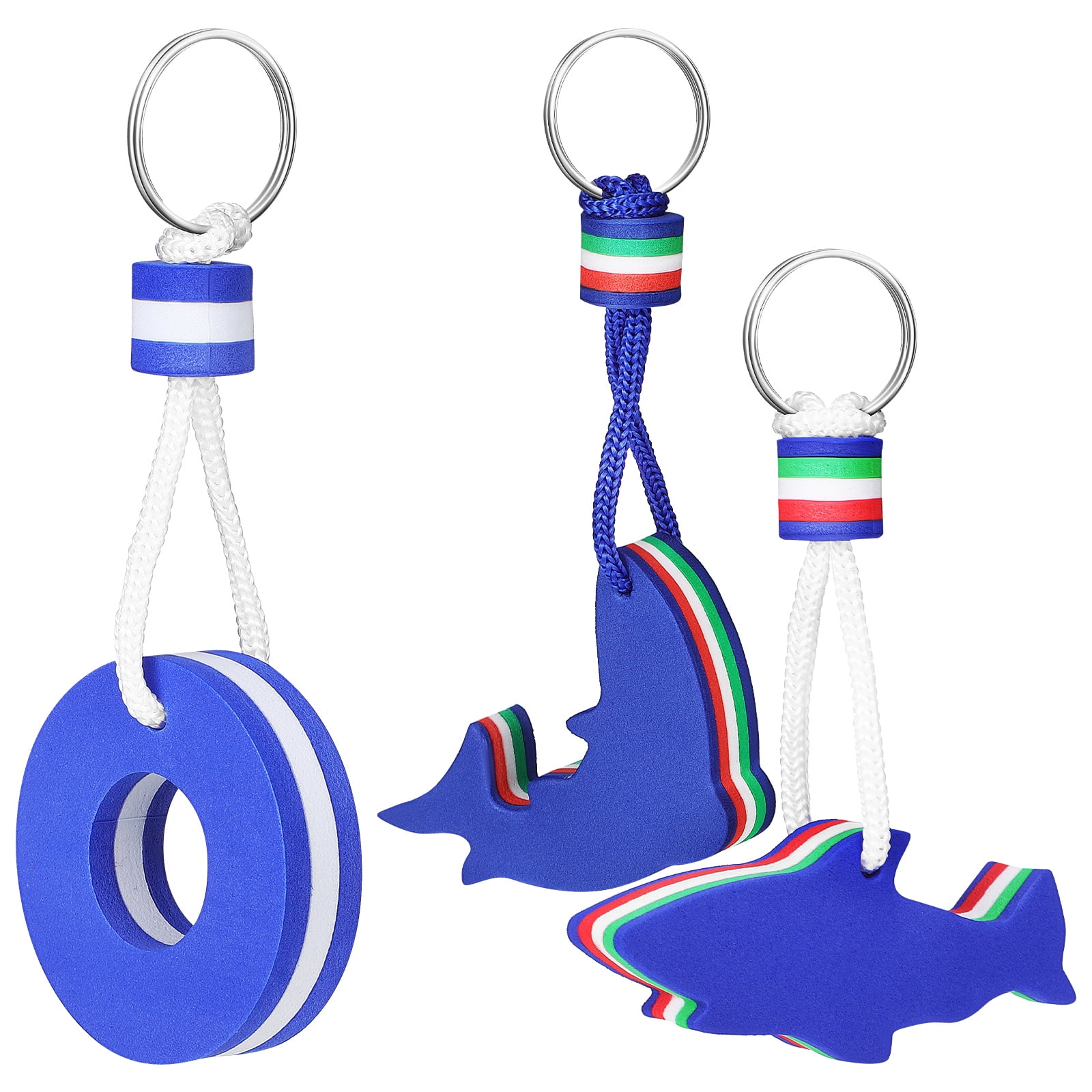 3 Pcs Veemoon Floating Rings Eva Key Ring Swimming Keychain Man ...