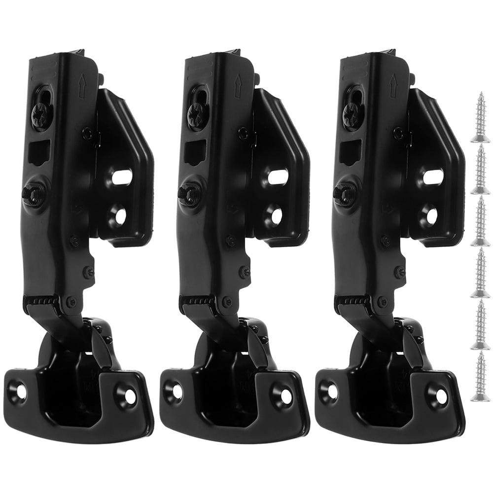 3 Pcs Kitchen Cabinet Hinge over Door Handles Hinges for Doors Black ...