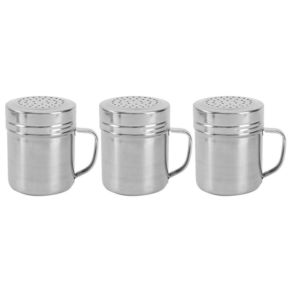 3 Pcs Kitchen Seasoning Jar Stainless Steel Containers Popcorn Salt ...