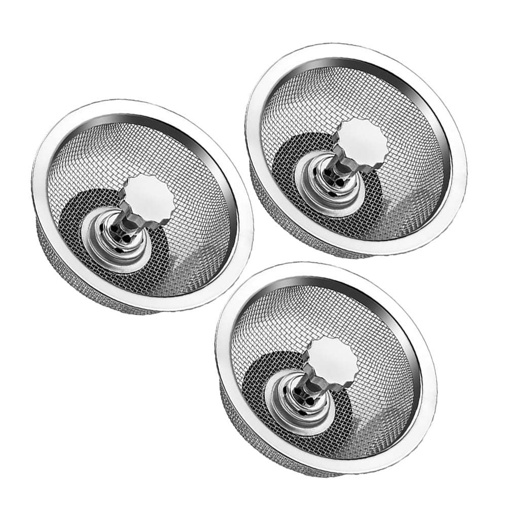 3 Pcs Kitchen Sink Filter Thickened Strainer Strainers Anti-clogging ...