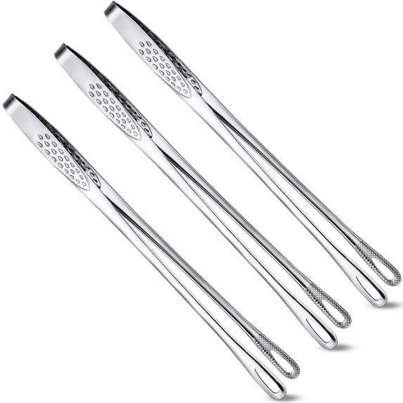 3 Pcs Kitchen Tongs Korean BBQ Tweezers for Cooking Stainless Steel ...