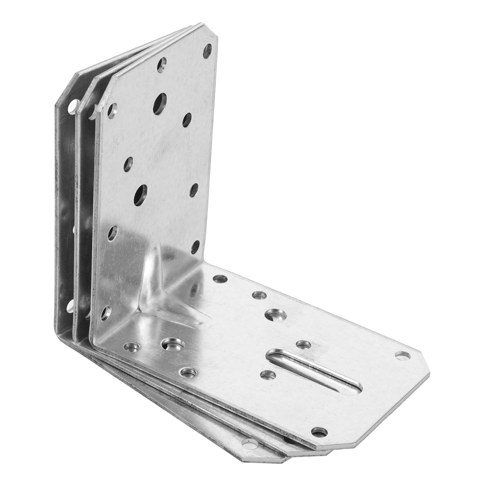 3 Pcs L Brackets Heavy Duty Steel Z Ferrules Anchors Silver - Walmart.com