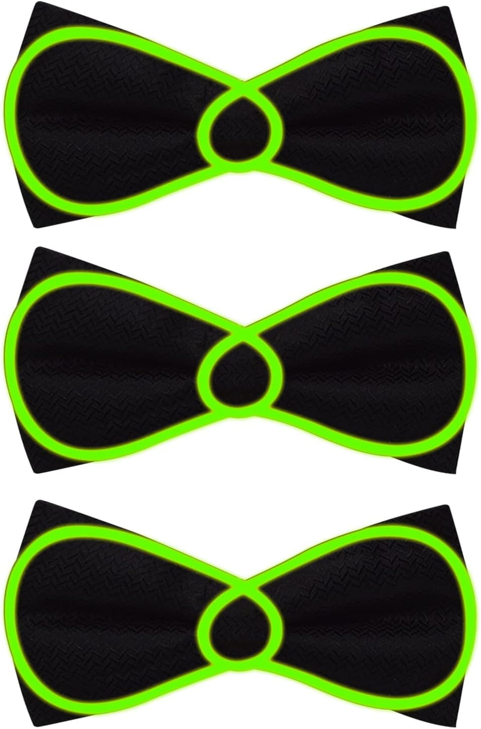 3 Pcs LED Bow Tie Light Up Bow Tie LED Bow Tie Adjustable Light Up Bow ...