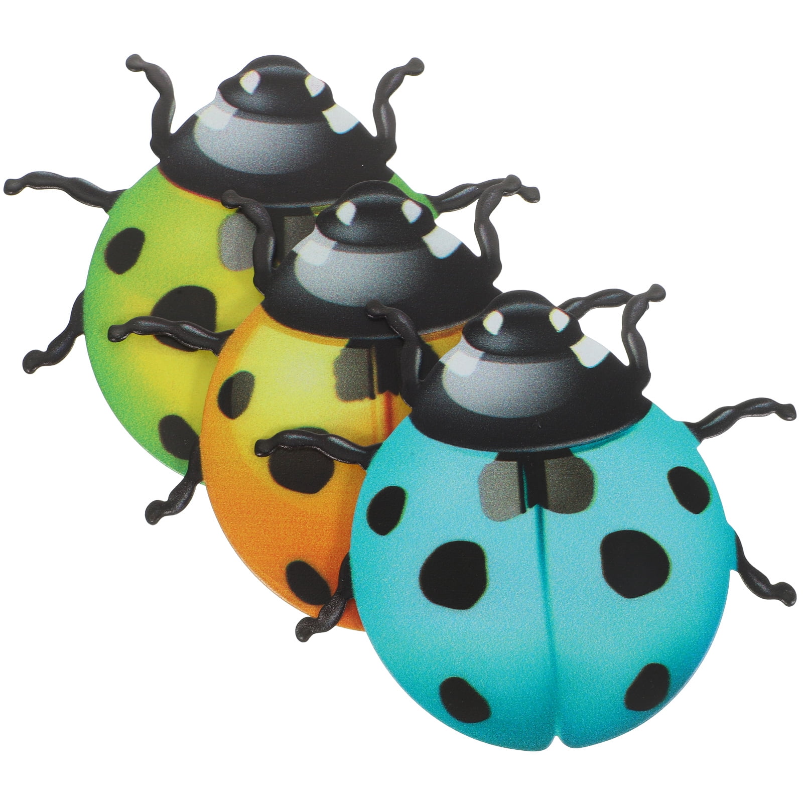 SOPOTUTU 3-Piece Ladybug Wall Decor Set, Iron Metal Decoration for ...