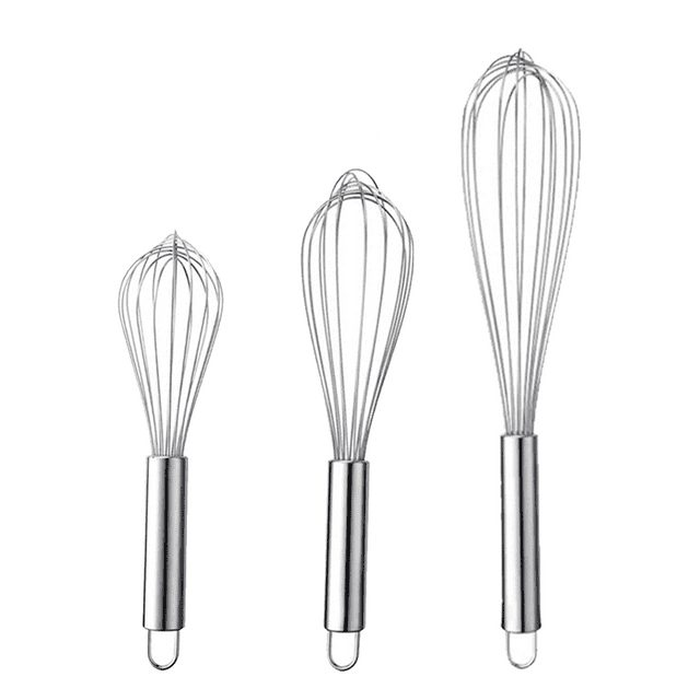 3 Pcs Large Small Metal Mini Whisk Sets, Stainless Steel Egg Wire Tiny ...