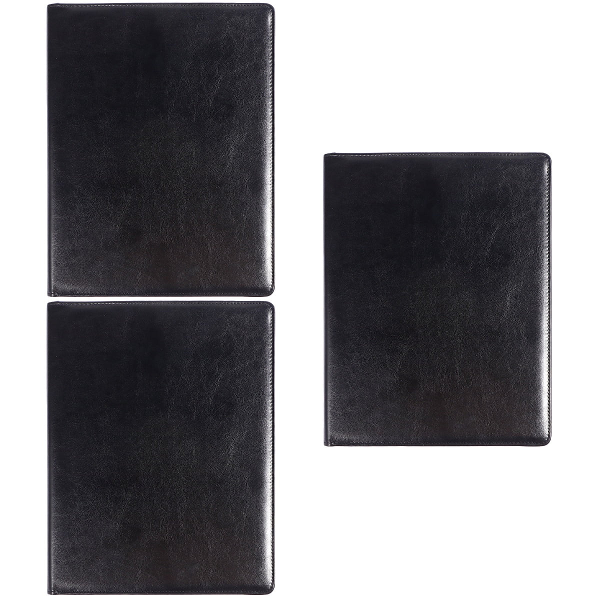 3 Pcs Leather Folder Concertina File A4 Document Clip Holder Cabinet ...