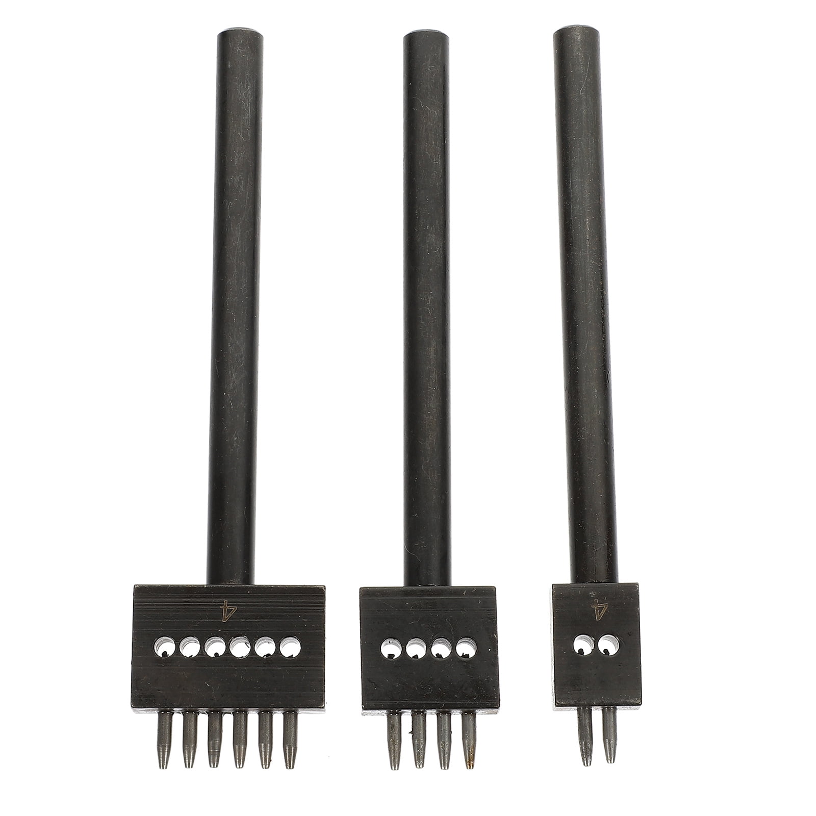 3 Pcs Leather Hole Punch Work Tools Eyelets Screw Drill Major Steel ...