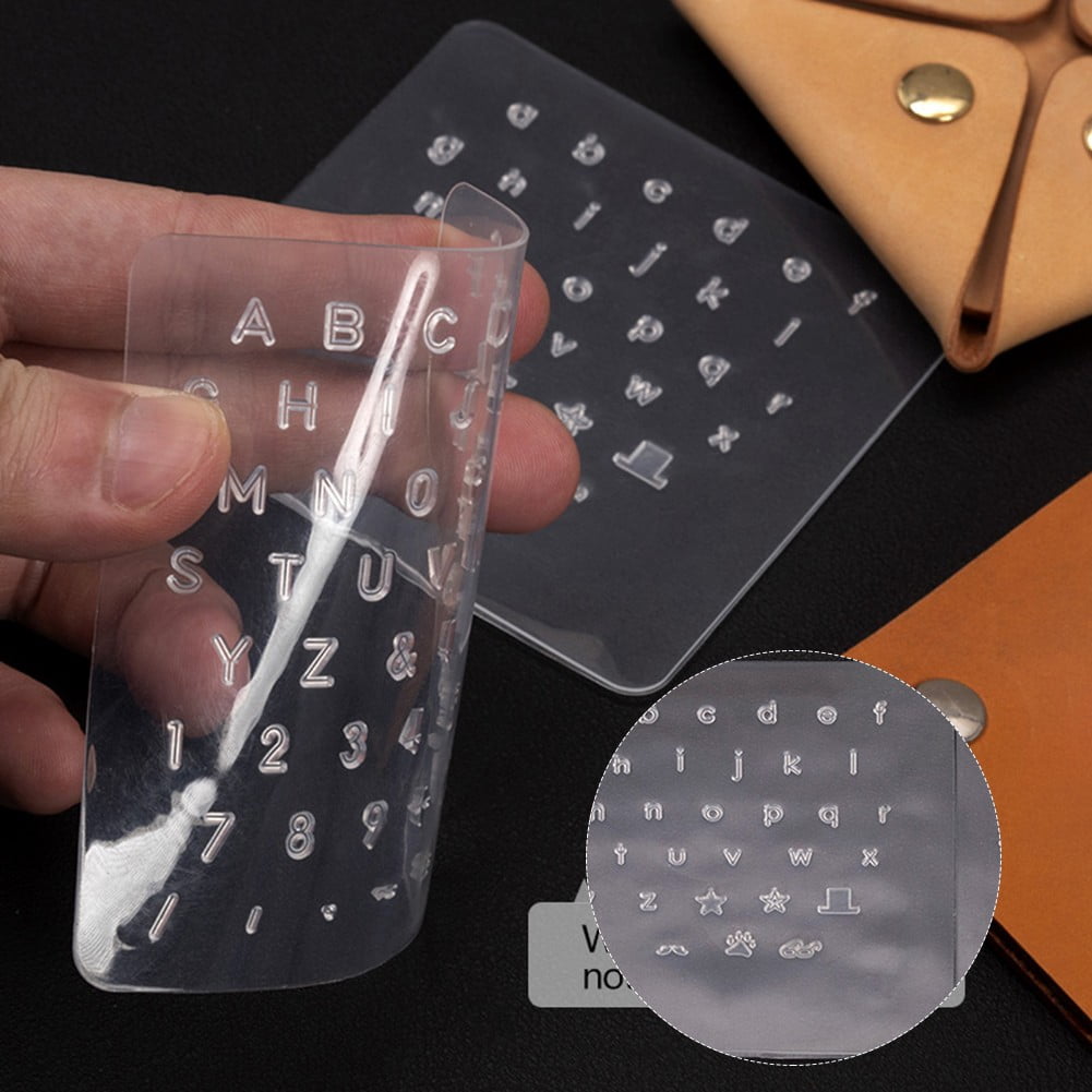 3 Pcs Leather Stamping Capital Lowercase Alphabet Numbers Stamp Set ...