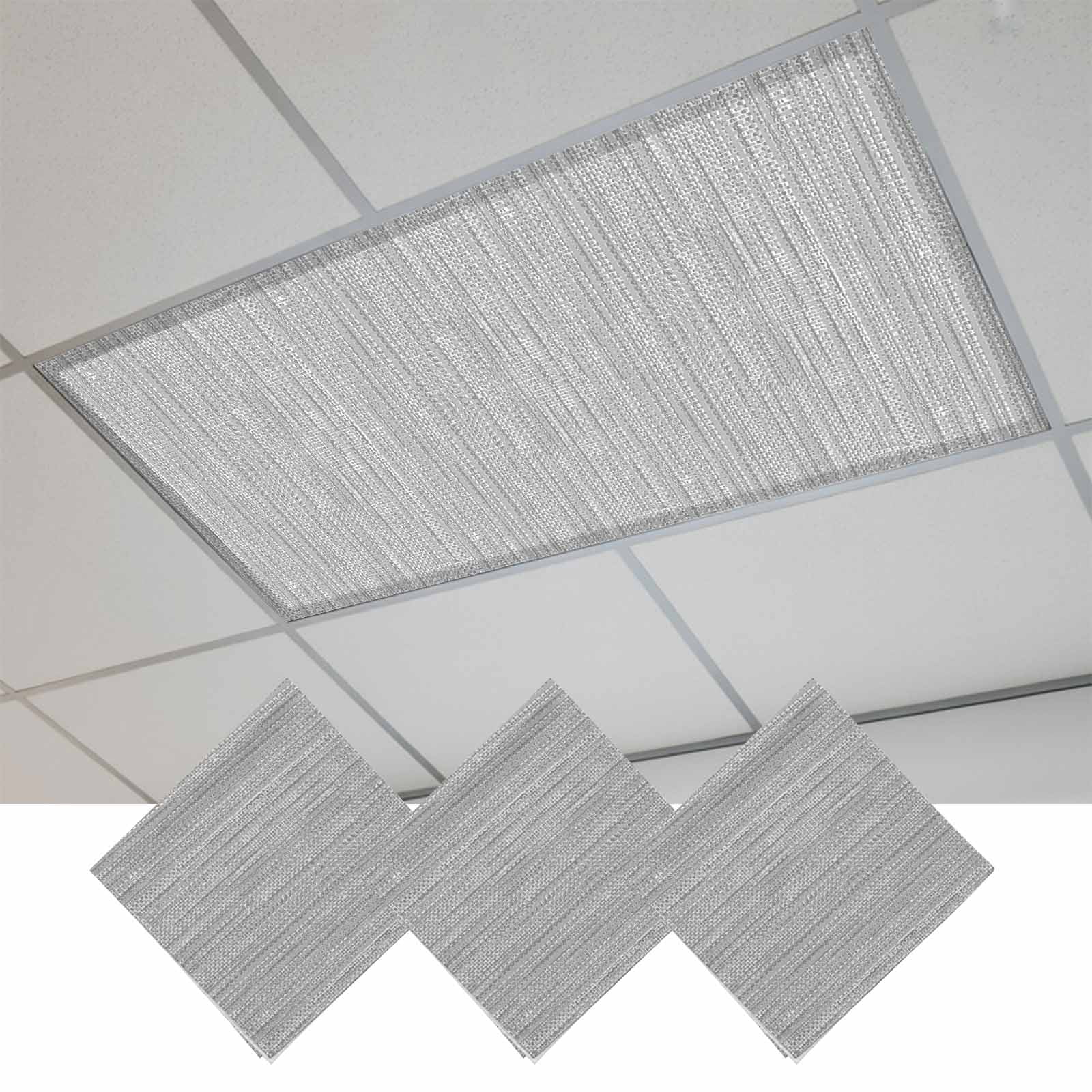 3 Pcs Light Grey Fluorescent Light Covers Country Vintage Minimalist ...